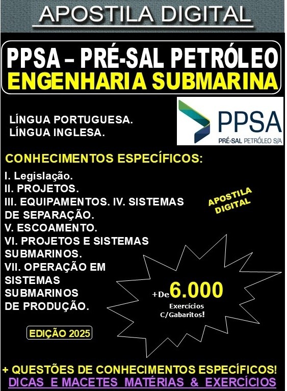 Apostila PPSA - PRÉ-SAL - Espec. Petróleo e Gás - ENGª SUBMARINA ...