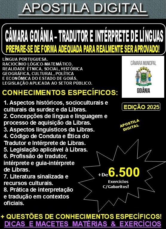 Apostila Câmara Goiânia - TRADUTOR e INTÉRPRETE de LIBRAS - Teoria +6. ...