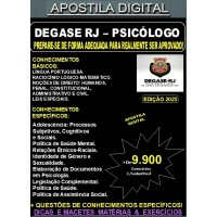 Apostila DEGASE RJ - PSICÓLOGO - Teoria + 9.900 Exercícios - Concurso ...