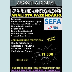 Apostilas SEFA PA 2026 | Editora Multimídia